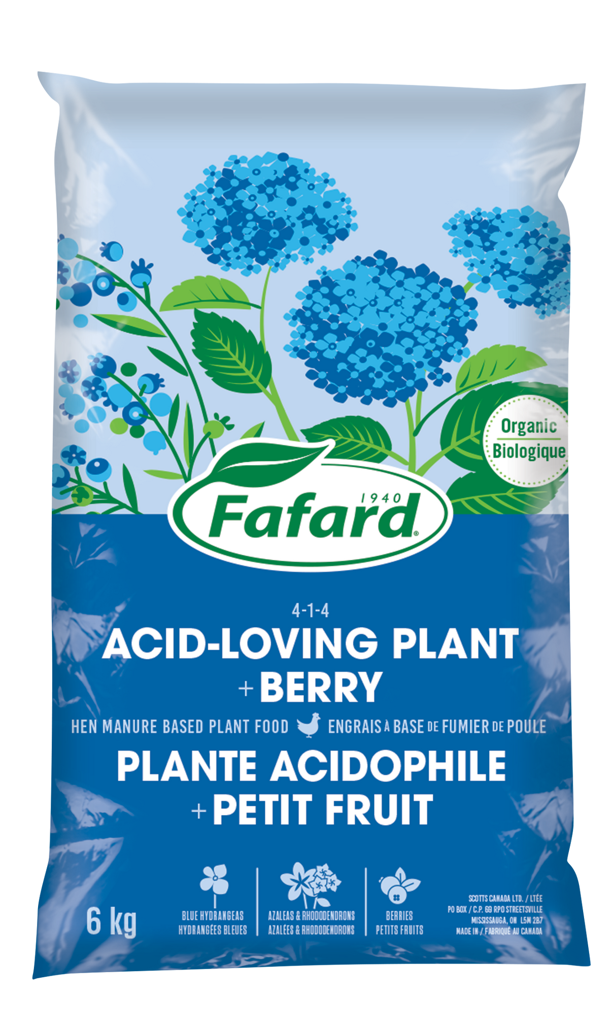 Engrais naturel pour petits fruits et plantes acidophiles 4-1-4 ...