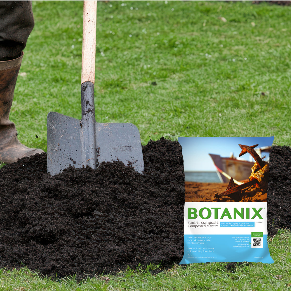 Fumier composté Botanix aux algues et crustacés | Sol fertile ...
