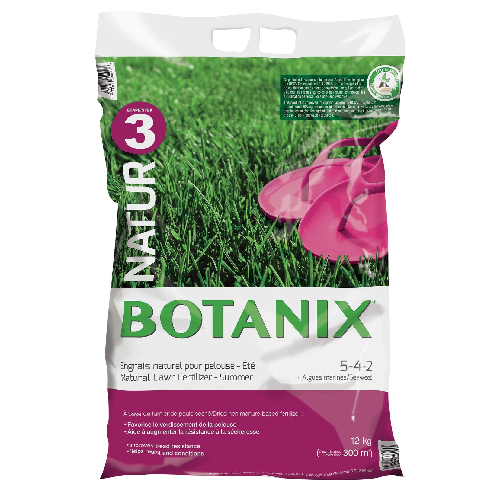 Engrais pelouse naturel Botanix 3 (Juillet et Août) | Résistance ...
